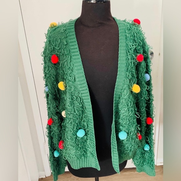 Mighty Fine | Sweaters | Mighty Fine Christmas Cardigan Sweater Green ...